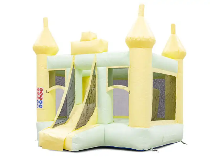 Mini Springkussen Pastel Kasteel huren | Attractieverhuur Olivier